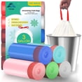 YUSS Small 3 Gallon Trash Bags with Drawstring Extra Strong Bathroom ...