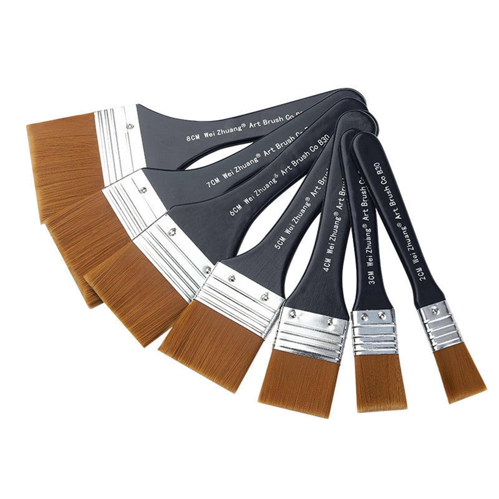 YUTIPGER Artist Flat Paint Brush Large Wash Brush Set Nylon Hair for ...