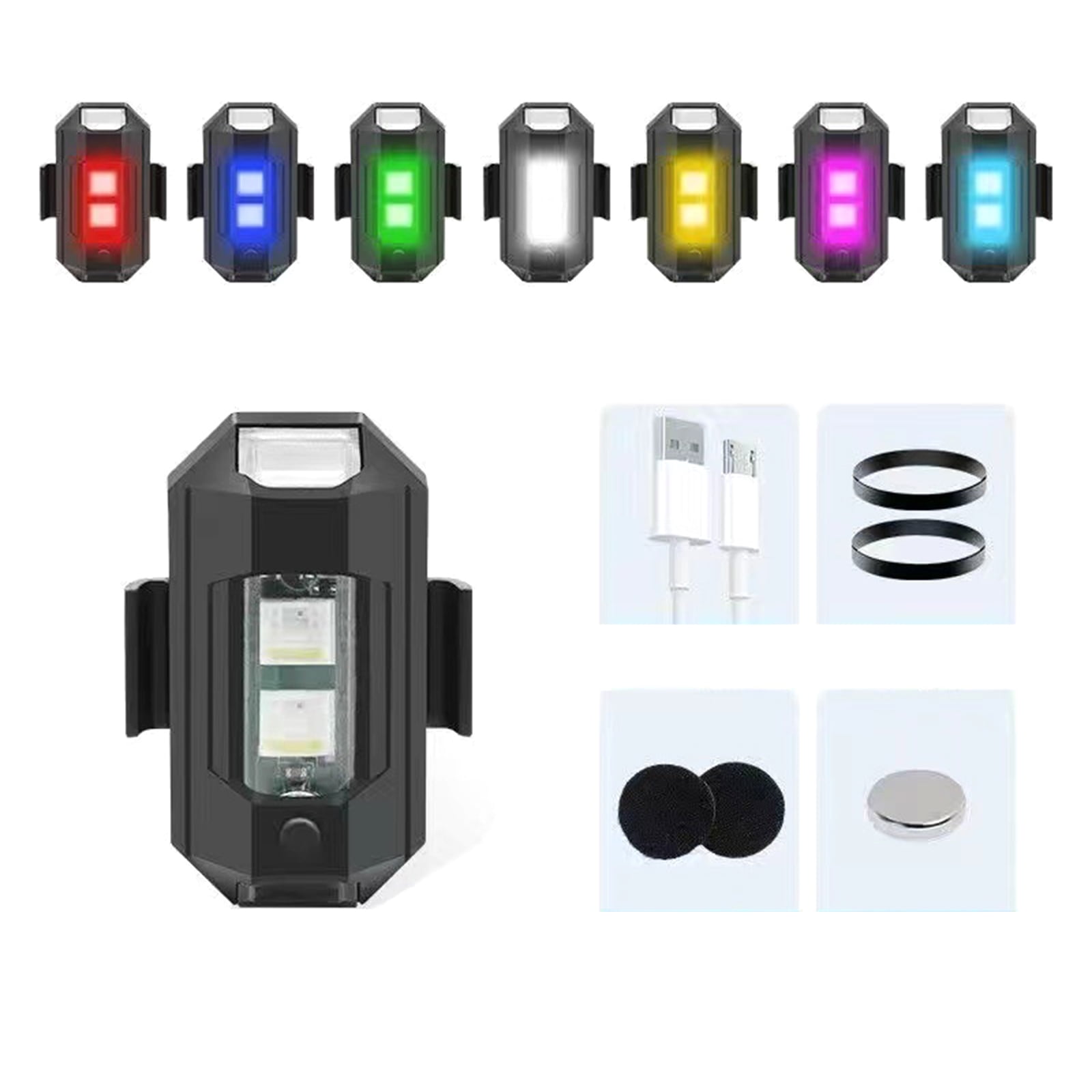 YUTIPGER Car Motorcycle Bikes Cycling Rechargeable Mini Flashing Lights ...