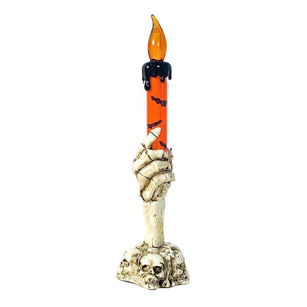 YUTIPGER Halloween Horror Skeleton Hand Flameless Candle Light ...