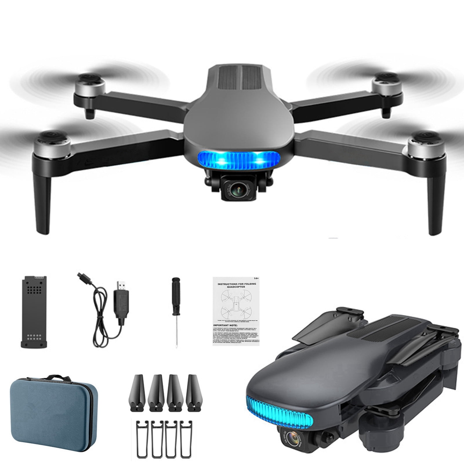 YUTK Cool 7 Year Old Boy Gifts Dual-Camera Folding Gps Uav 6K Hd Aerial ...