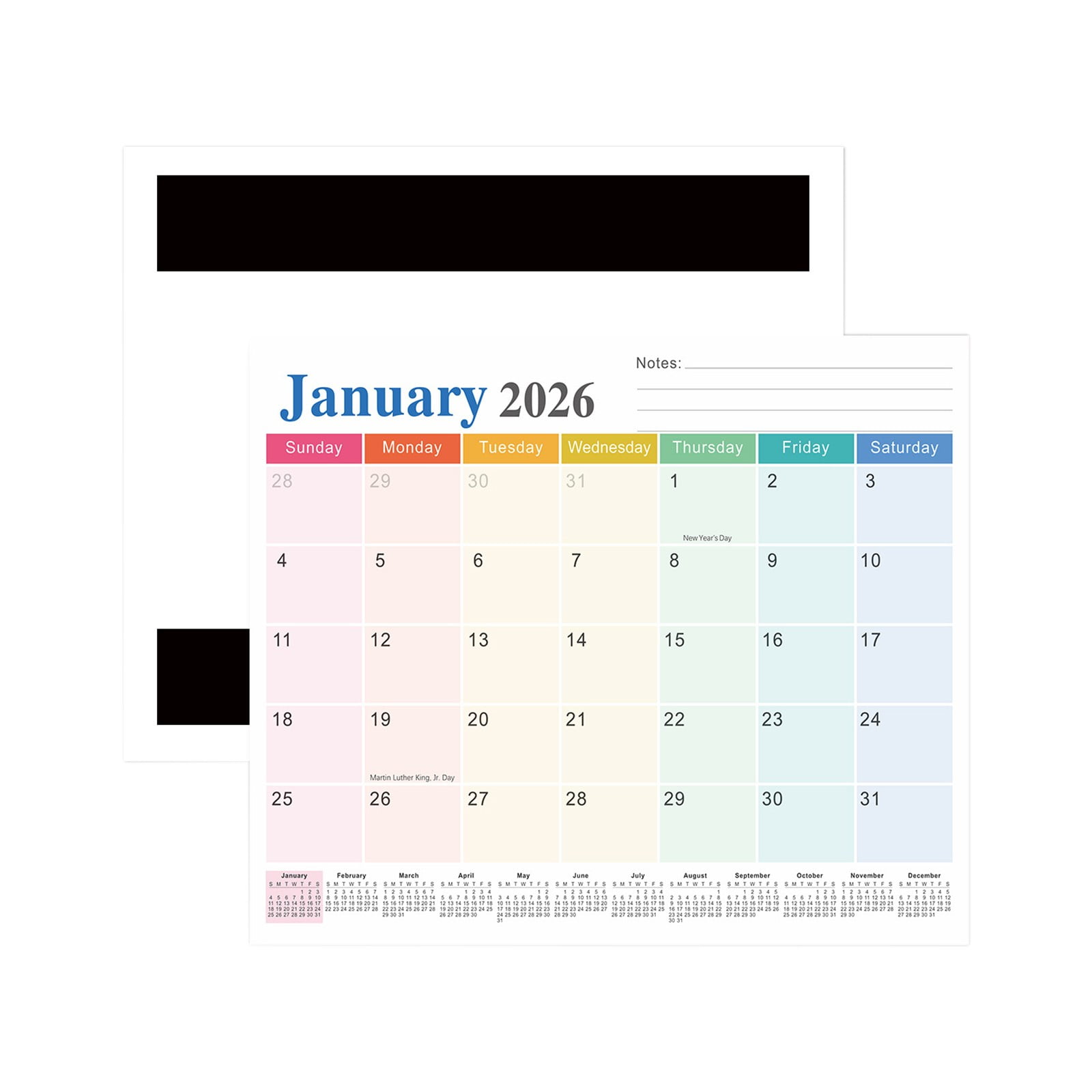 YUTK Magnetic Calendar for Refrigerator 2026-2027 Fridge Calendar 18 ...