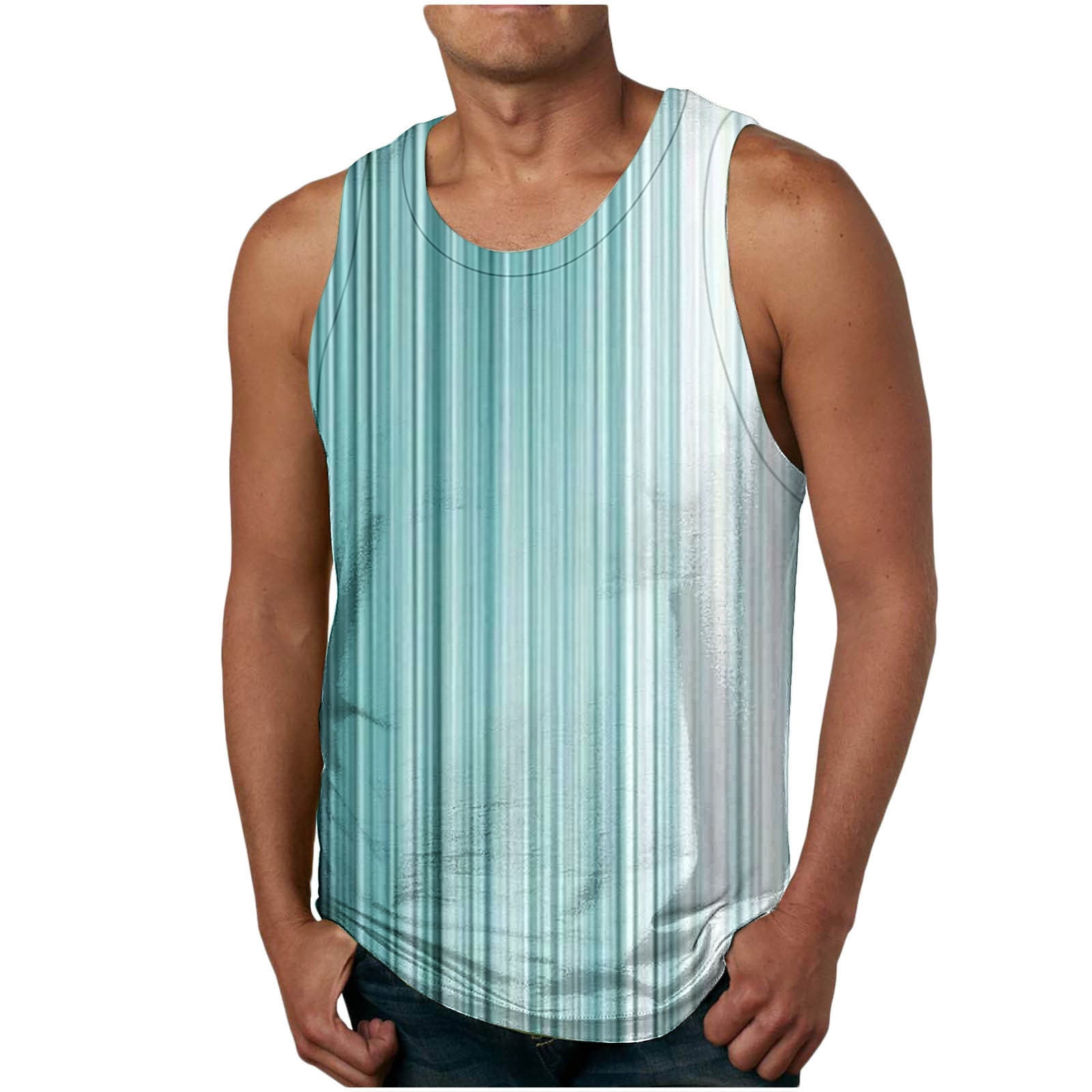 YUTK Men's Casual Tank Tops in Clearance New Fashion Casual Men's ...