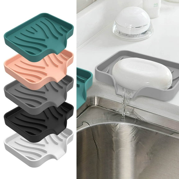 Fuliko Bathroom Soap Dishes with Drain Spout-Bathroom and Kitchen Sink ...