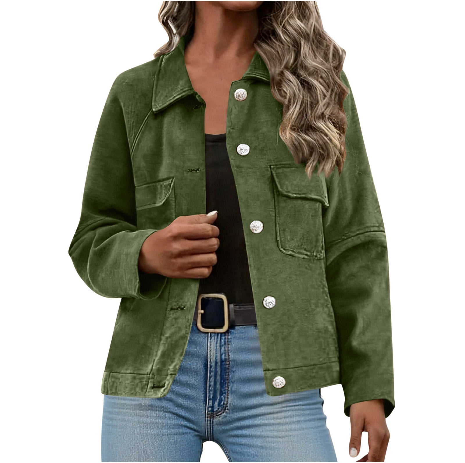 YUTK Women's Denim Jacket Button Up Long Sleeve Basic Trendy Jean ...