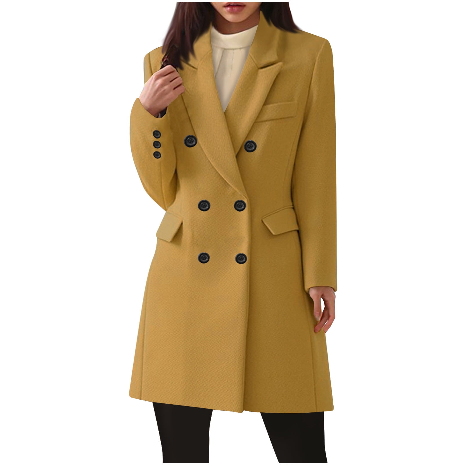 JDEFEG 50 pcs Long Coat For Women Wool Women's 2021 Autumn JDEFEG 50 pcs Long Coat For Women Wool Women's 2021 Autumn