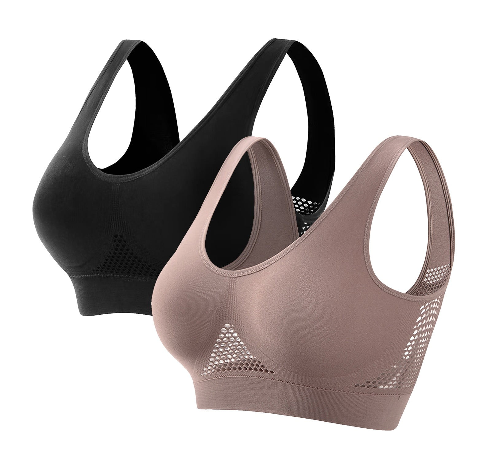 YUTK Women's Sports Bras Plus Size - Women Seamless Sports Bra Wirefree ...