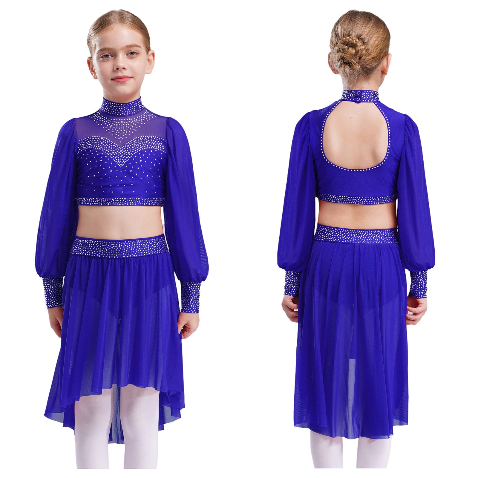 YUUMIN Big Girls Contemporary Dance Outfits Gymnastics Dancing Clothes ...