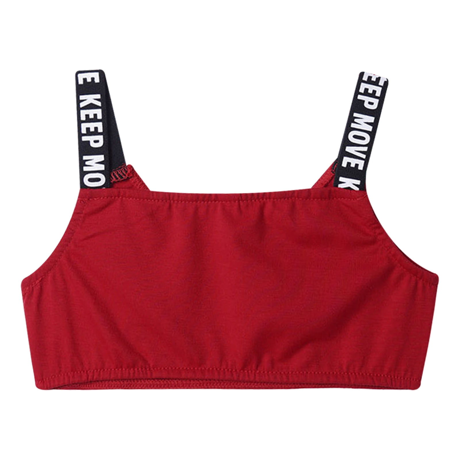 YUUMIN Bikini Crop Top for Girls Stretchy Letter Straps Sports Bra ...