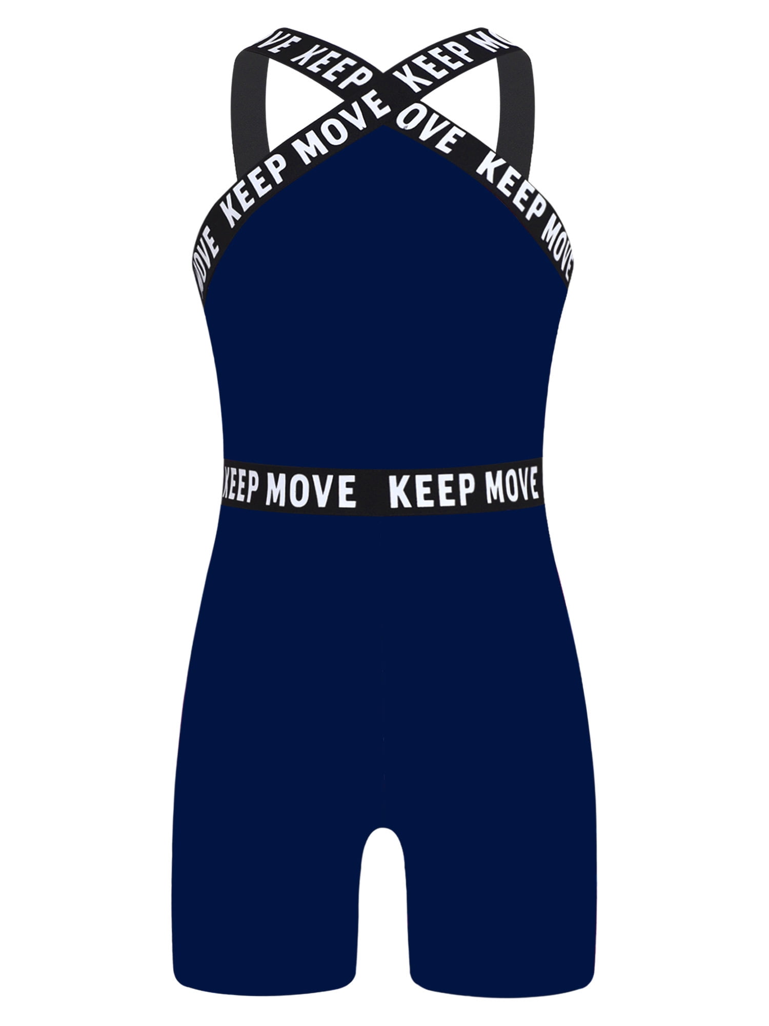 YUUMIN Girls Printed One Piece Boyleg Swimsuits Halter Neck Gymnastics ...