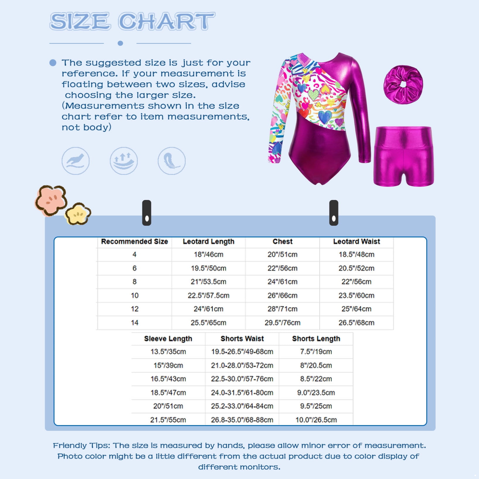 YUUMIN Gymnastics Leotards for Girls Metallic Long Sleeve Bodysuit with ...