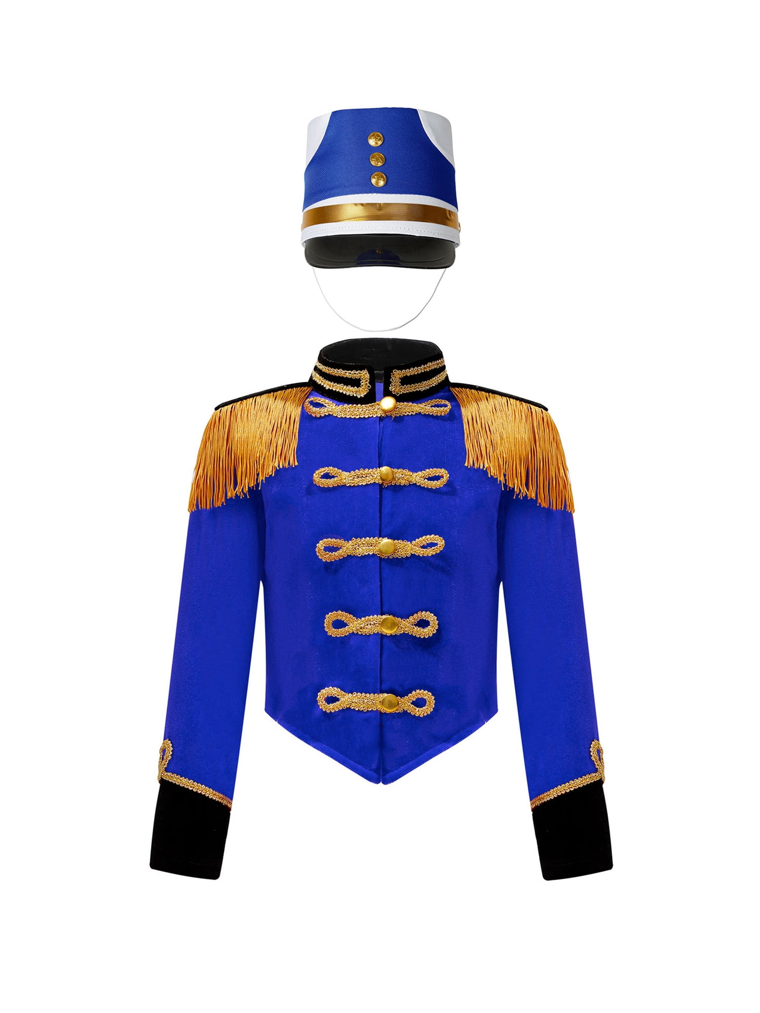 YUUMIN Kids Girls Drummer Conductor Outfit Marching Band Uniform Long ...