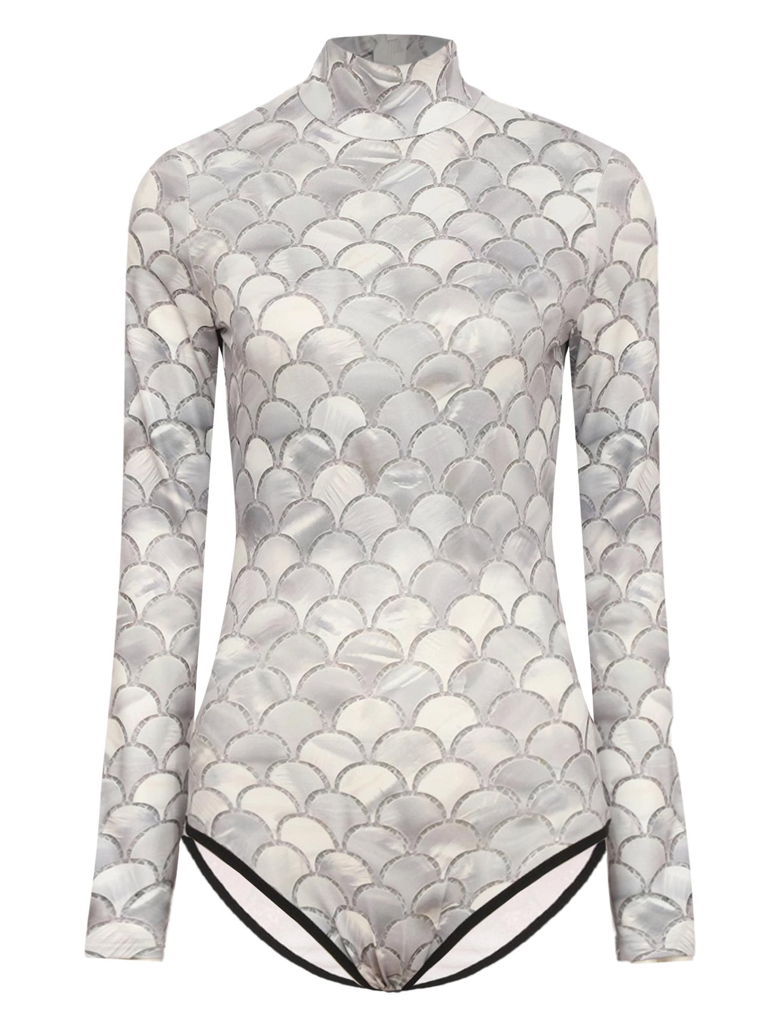 YUUMIN Ladies Mermaid One Piece Swimsuits Upf 50+ Long Sleeve Monokini ...