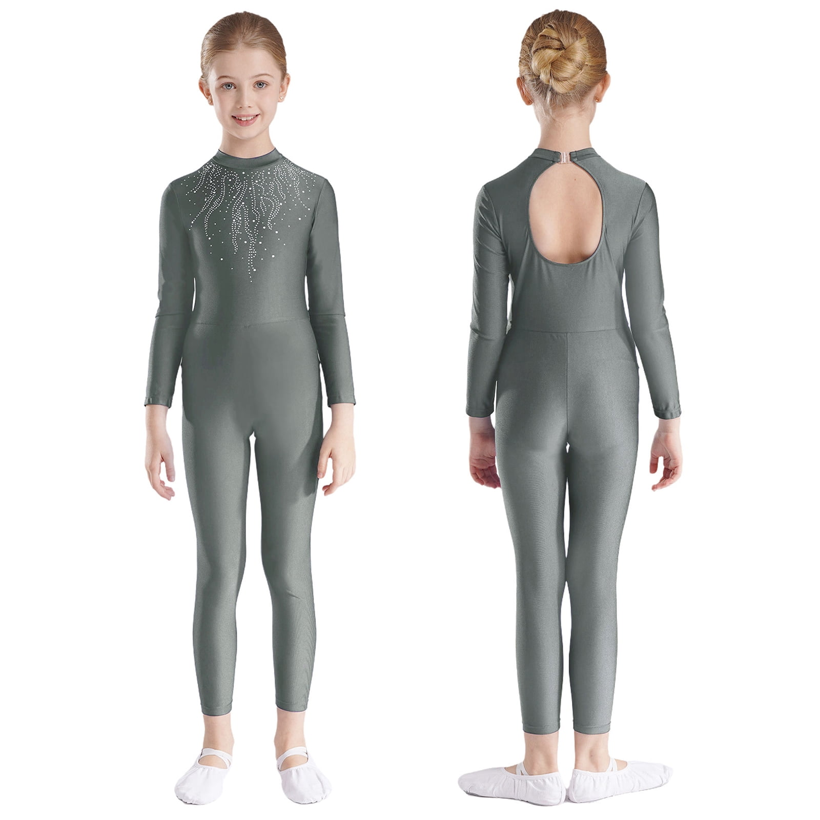 YUUMIN Leotard for Girls Gymnastics Full Body Unitard Long Sleeve Dance ...