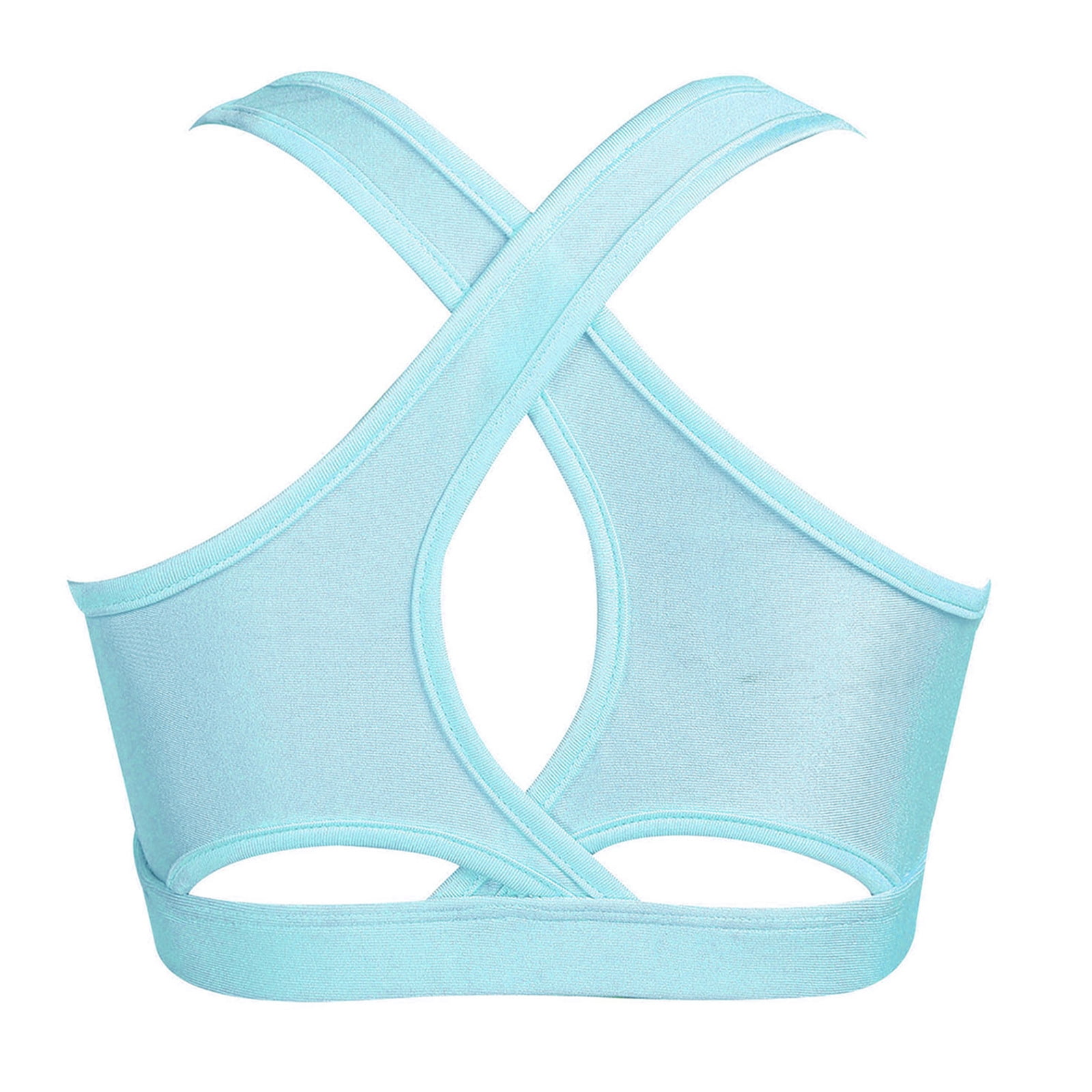 YUUMIN Sports Bra for Kids Girls Solid Crisscross Back Crop Top ...
