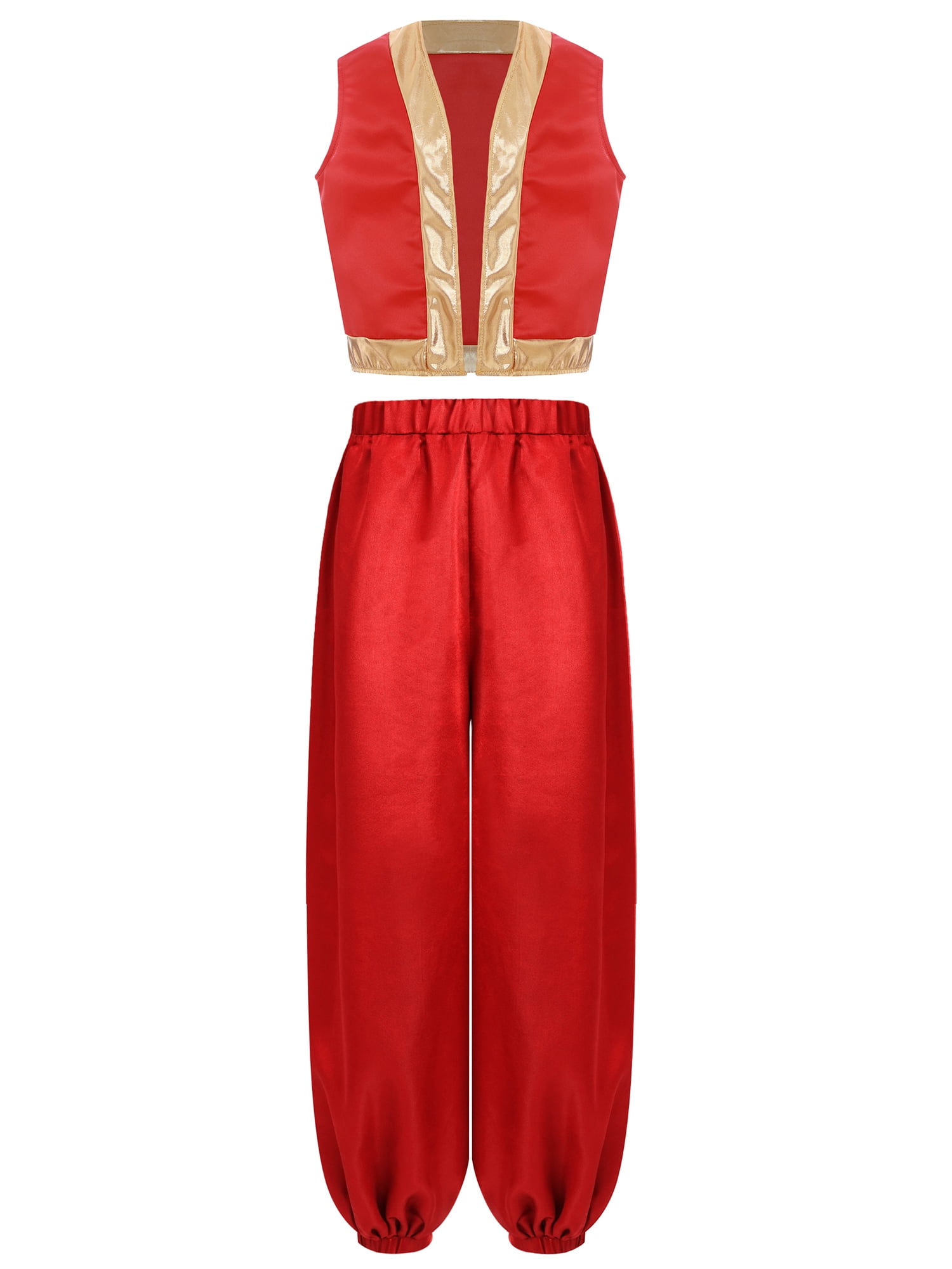 YUUMIN Unisex Kids Arabian Prince Vest and Pants Super Bros.Mario Game ...