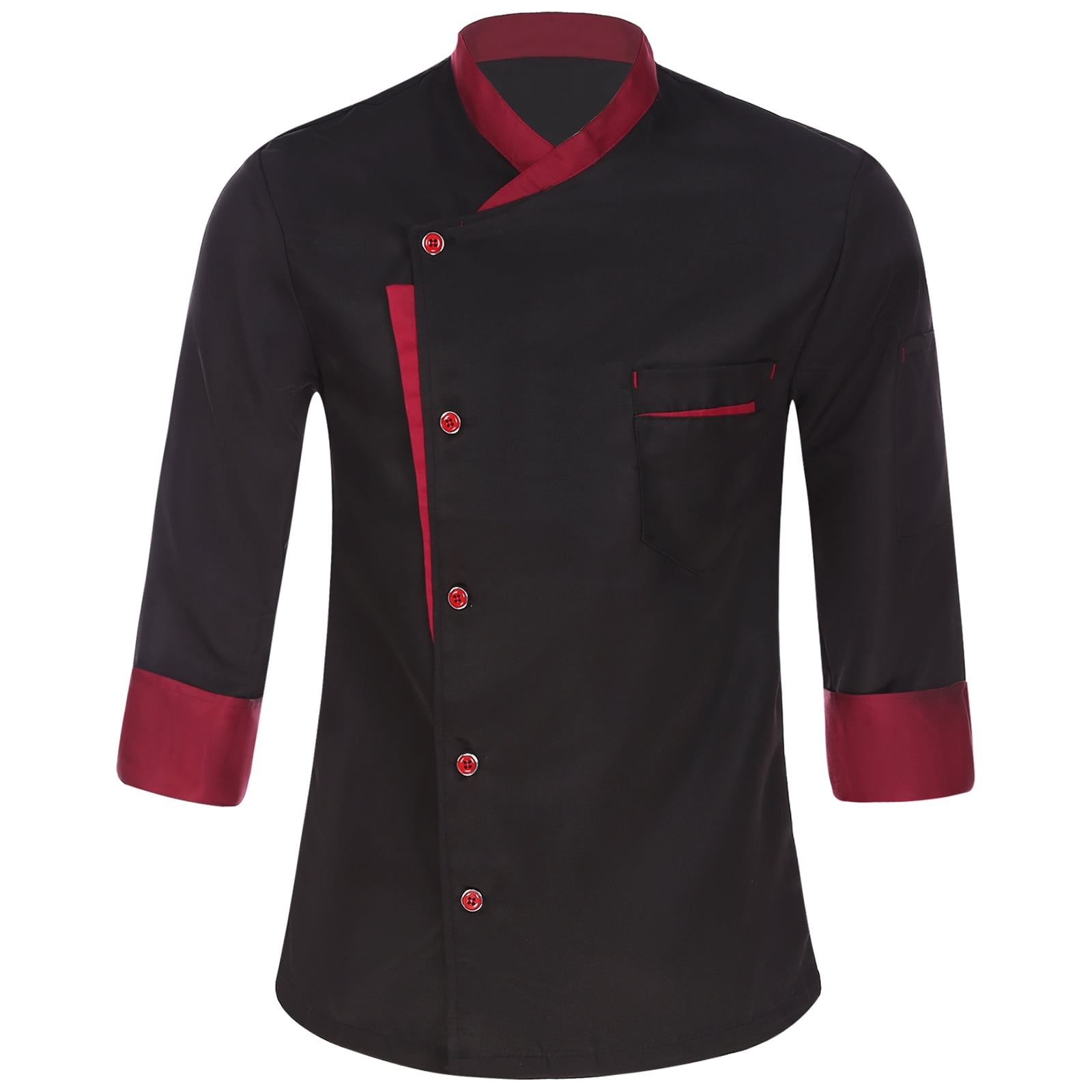 YUUMIN Unisex Men Women Chef Jacket Long Sleeve Restaurant Hotel Work ...
