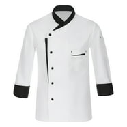 Chef Coat Jacket Short Sleeve Work Wear Cooking Clothes Catering Shirt ...