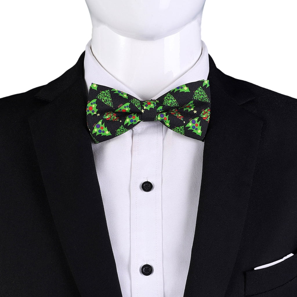 YUUZONE Christmas Themed Bowtie Festive Jacquard Tie for Men Holiday ...