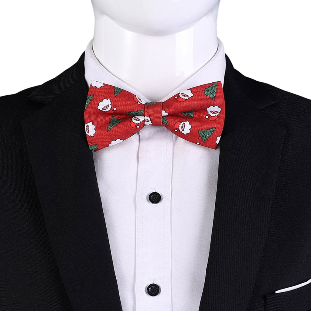 YUUZONE Christmas Themed Bowtie Festive Jacquard Tie for Men Holiday ...