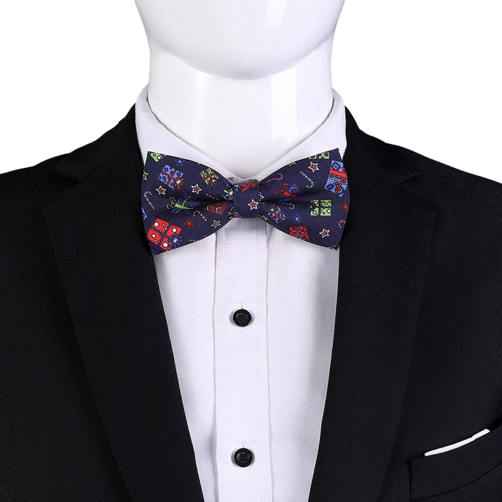 YUUZONE Christmas Themed Bowtie Festive Jacquard Tie for Men Holiday ...