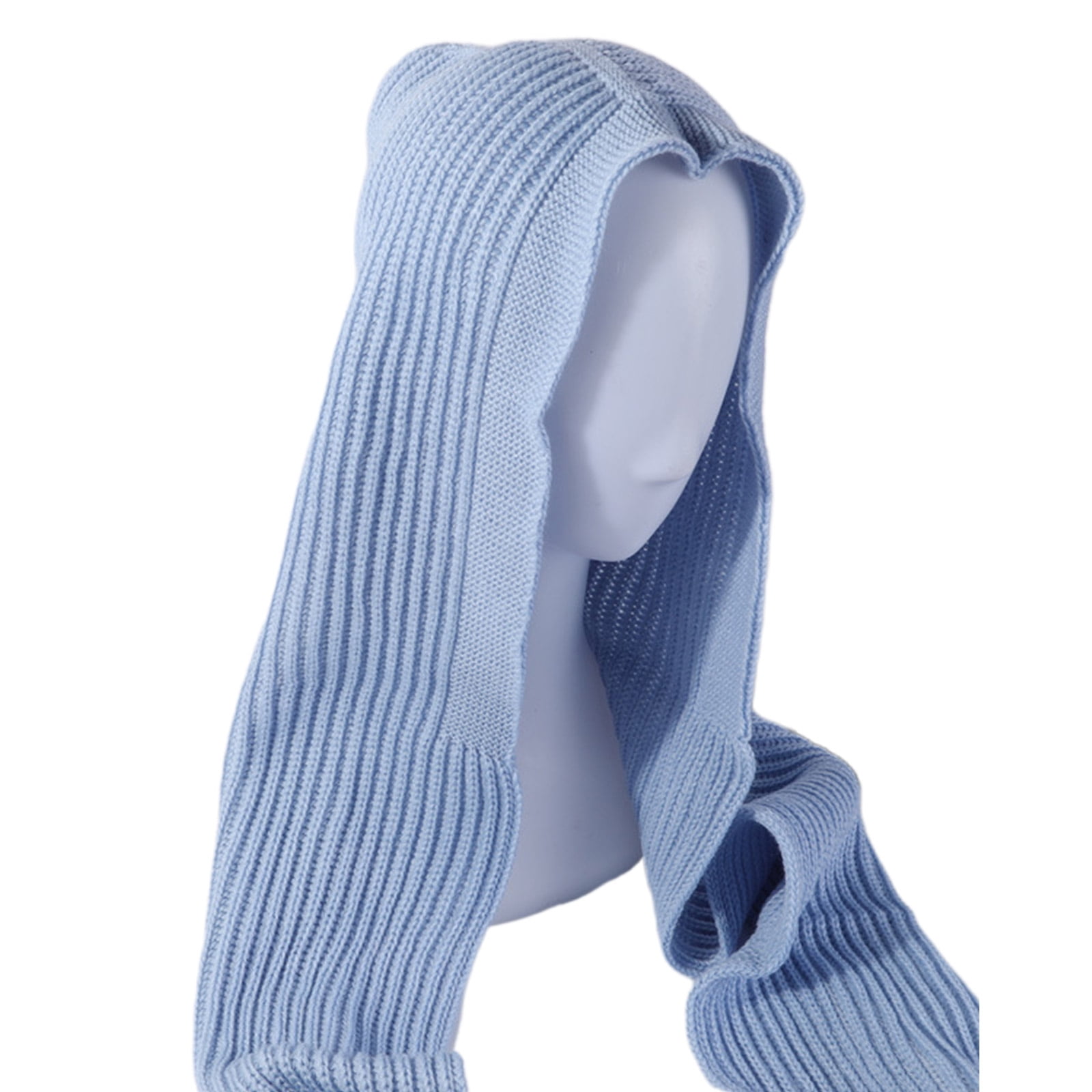 YUUZONE Hooded Shawl Wrap Hooded Scarf Hat Hat Scarf Set for Head ...