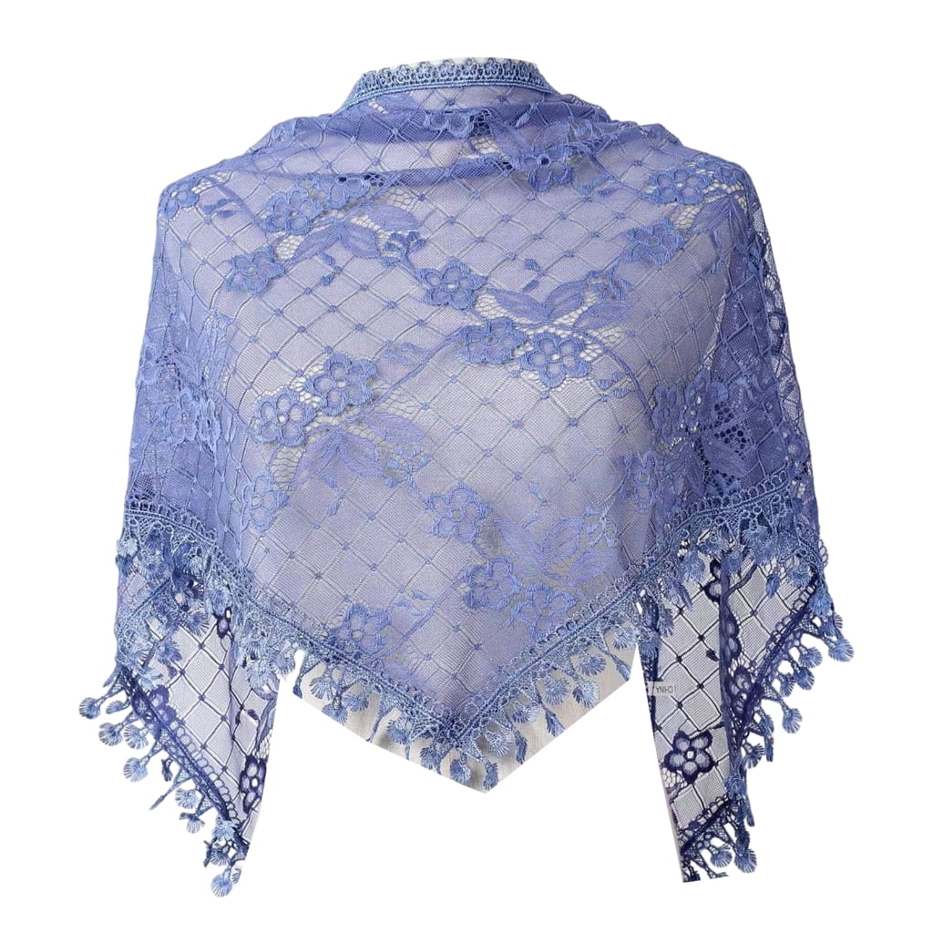YUUZONE Lace Triangle Scarf Summer Hijab Mantilla Veil Catholic Church ...
