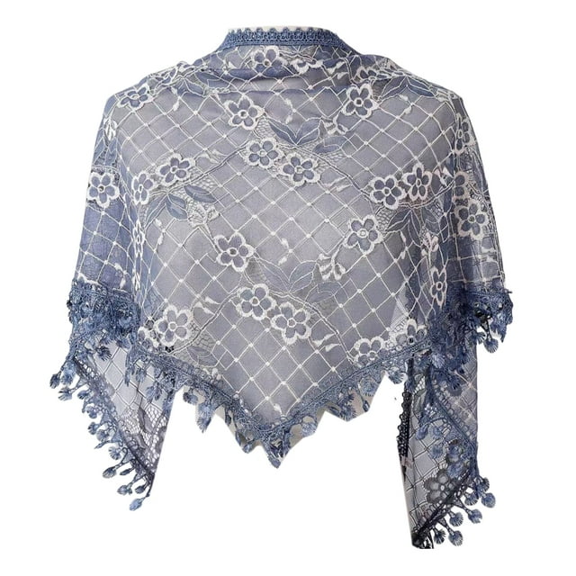 YUUZONE Lace Triangle Scarf Summer Hijab Mantilla Veil Catholic Church ...