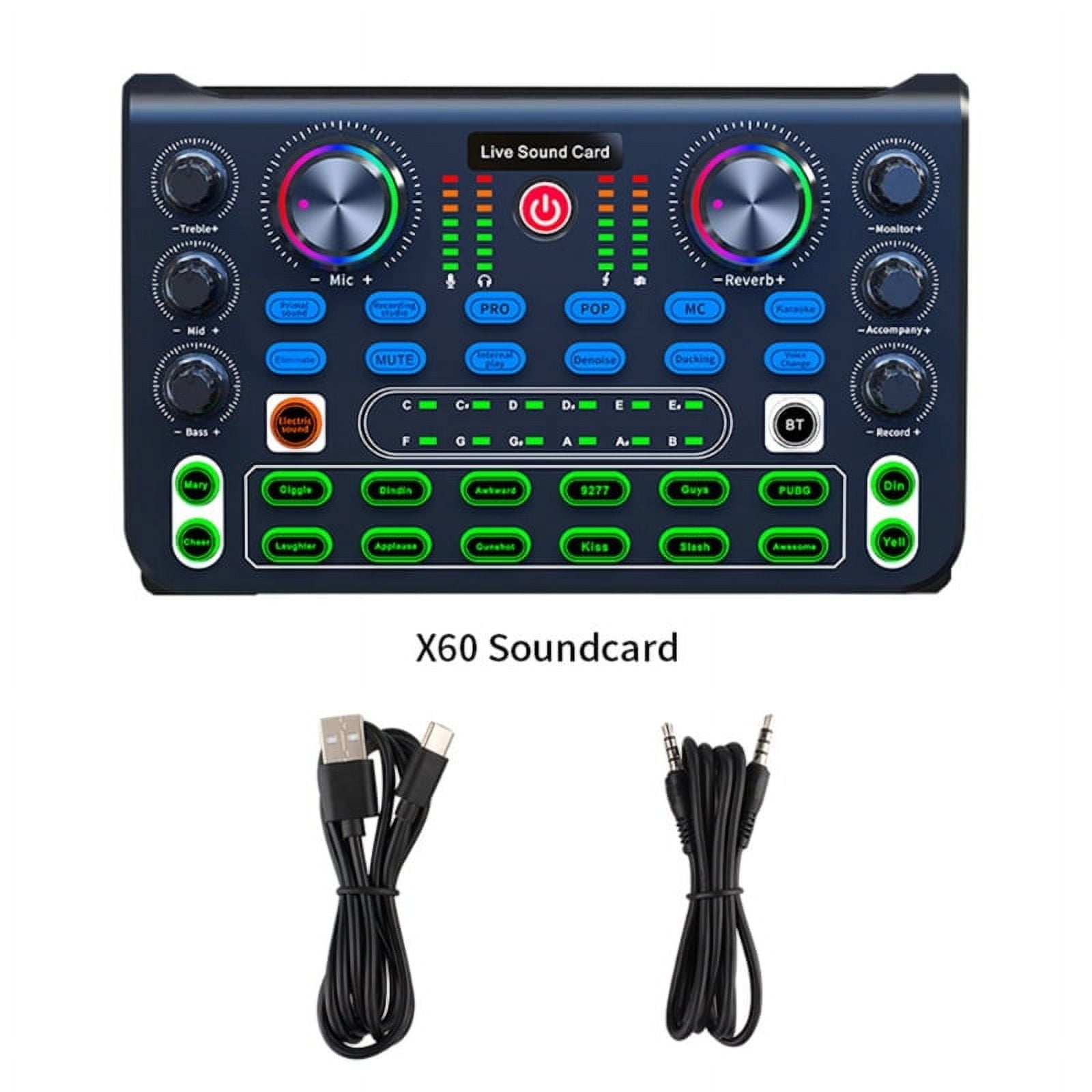 YUUZONE Professional Live Sound Card Sound Board Sound Mixer Board ...