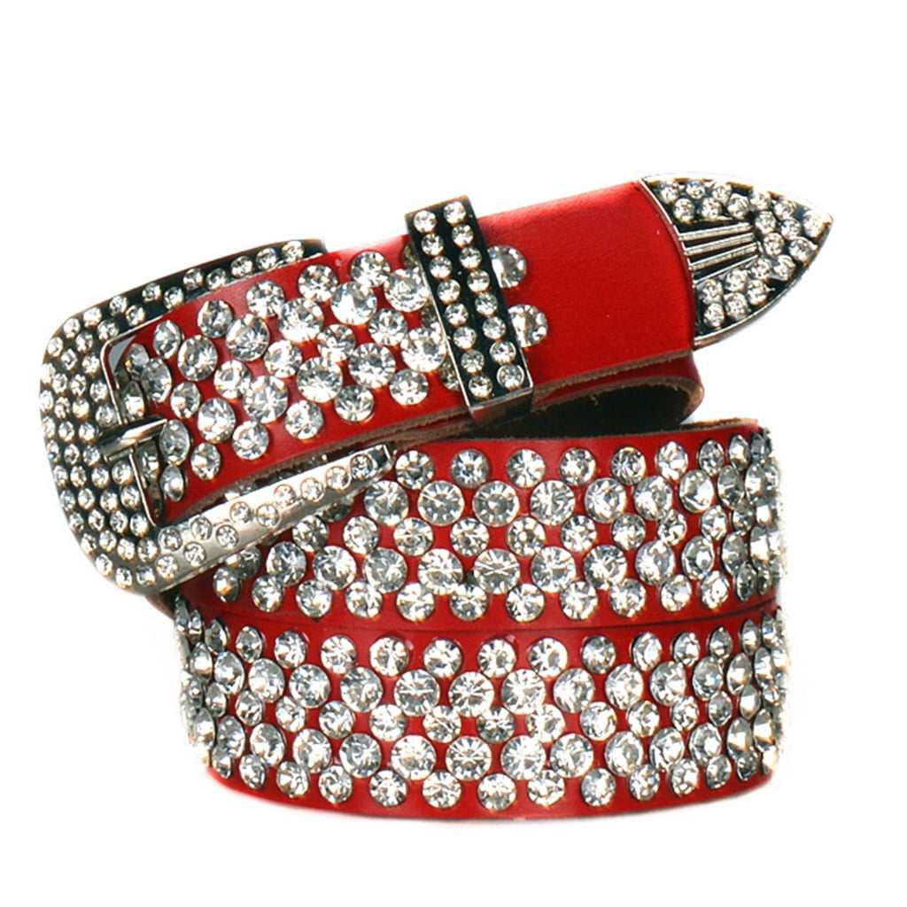 YUUZONE Studded Rhinestone Waistband Belt Dress Bling Rhinestone Belt ...