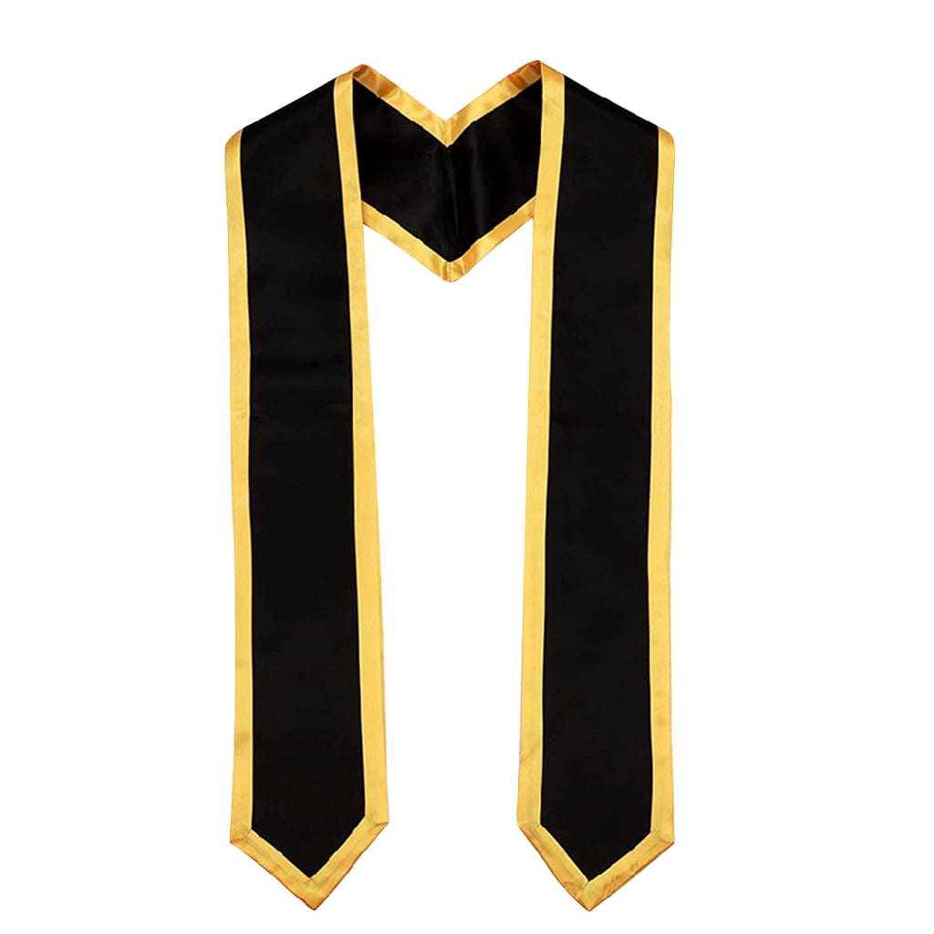 YUUZONE Unisex Adu1t Plain Graduation Stole Sash Match the Graduation ...