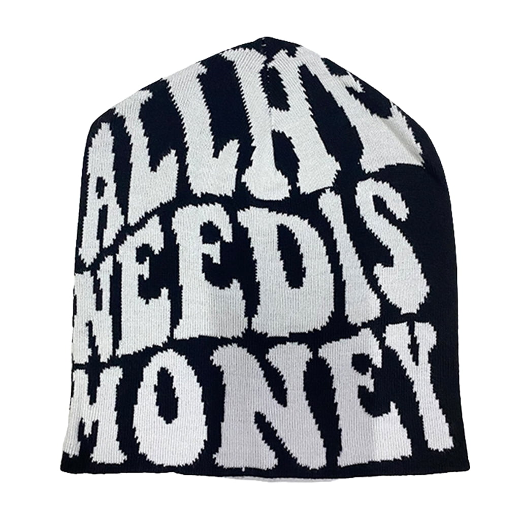 YUUZONE Women Cap Need Is Money Knit Beanies Hat Y2K Beanies Skullies ...