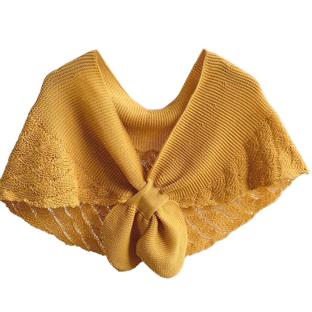 YUUZONE Women Spring Crochet Shawl Wrap Knitted Fish Scales Solid Color ...