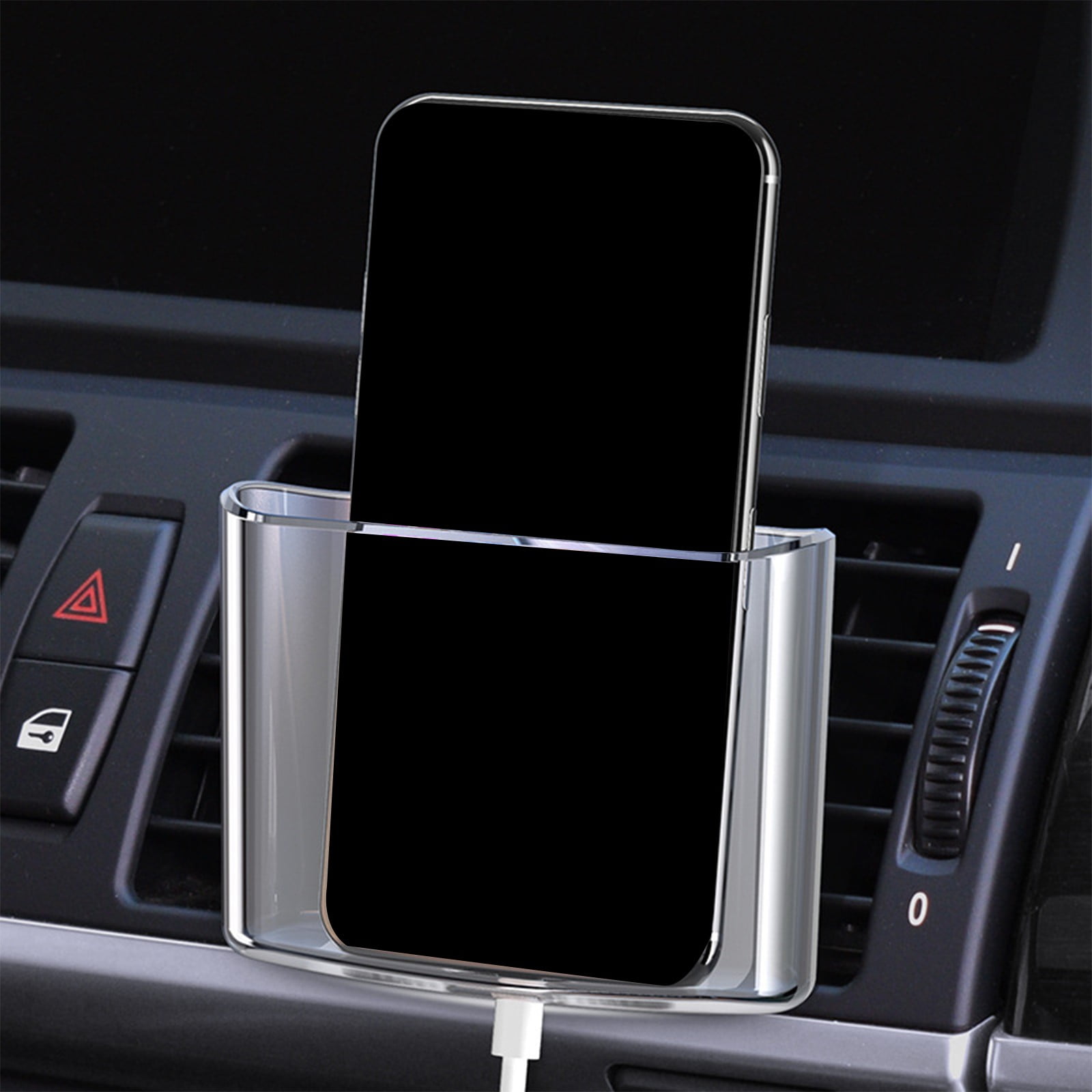 YUVA Car Phone Storage Box, Dashboard Adhesive Bracket, Transparent ...