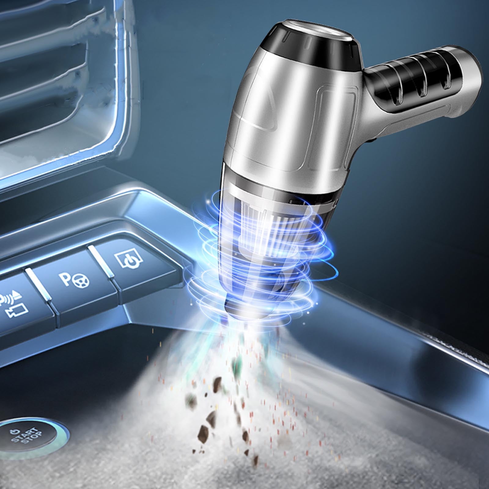 YUVA Cordless Car Vacuum, 9000PA Dual-Speed High Suction, 45dB Quiet ...