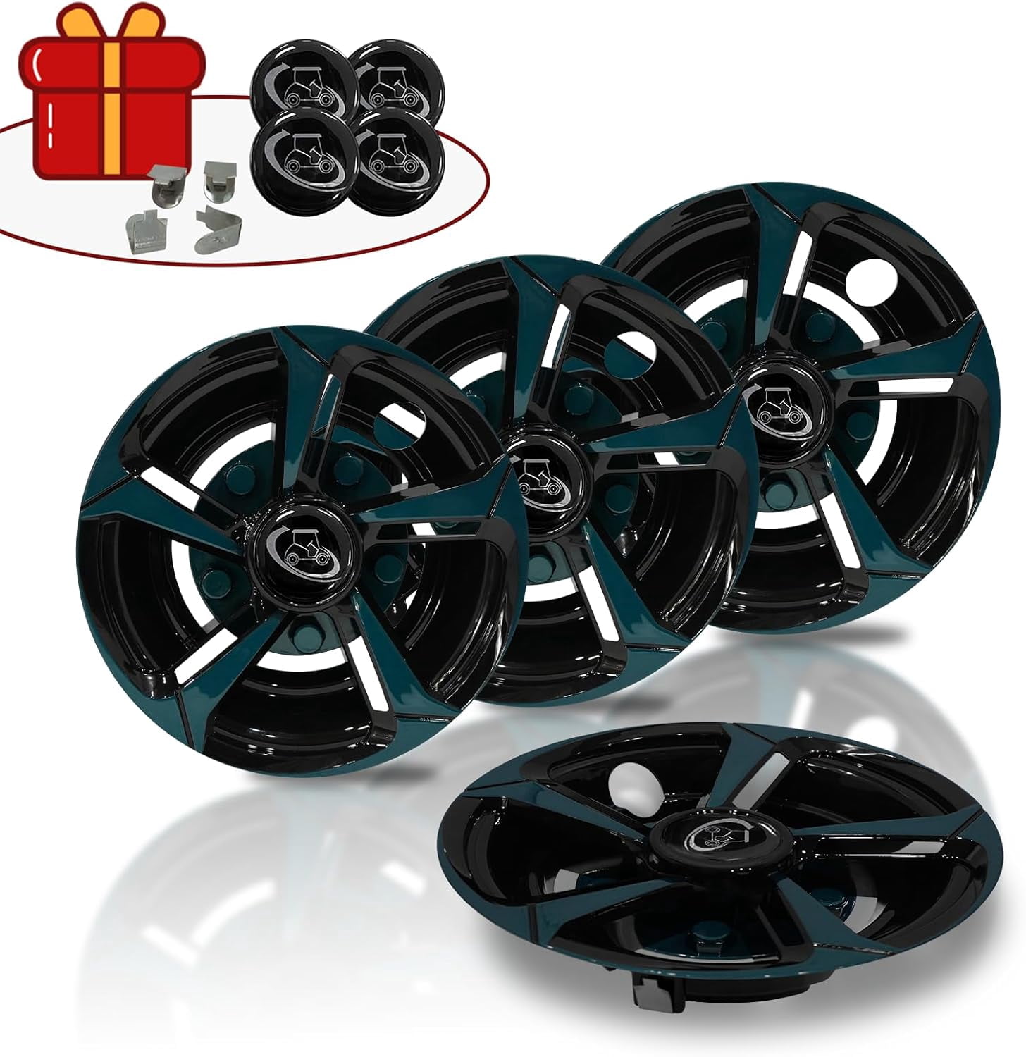 YUWEIDG0769 Golf Cart Wheel Covers Hub Caps for EZGO, Club Car, Yamaha ...