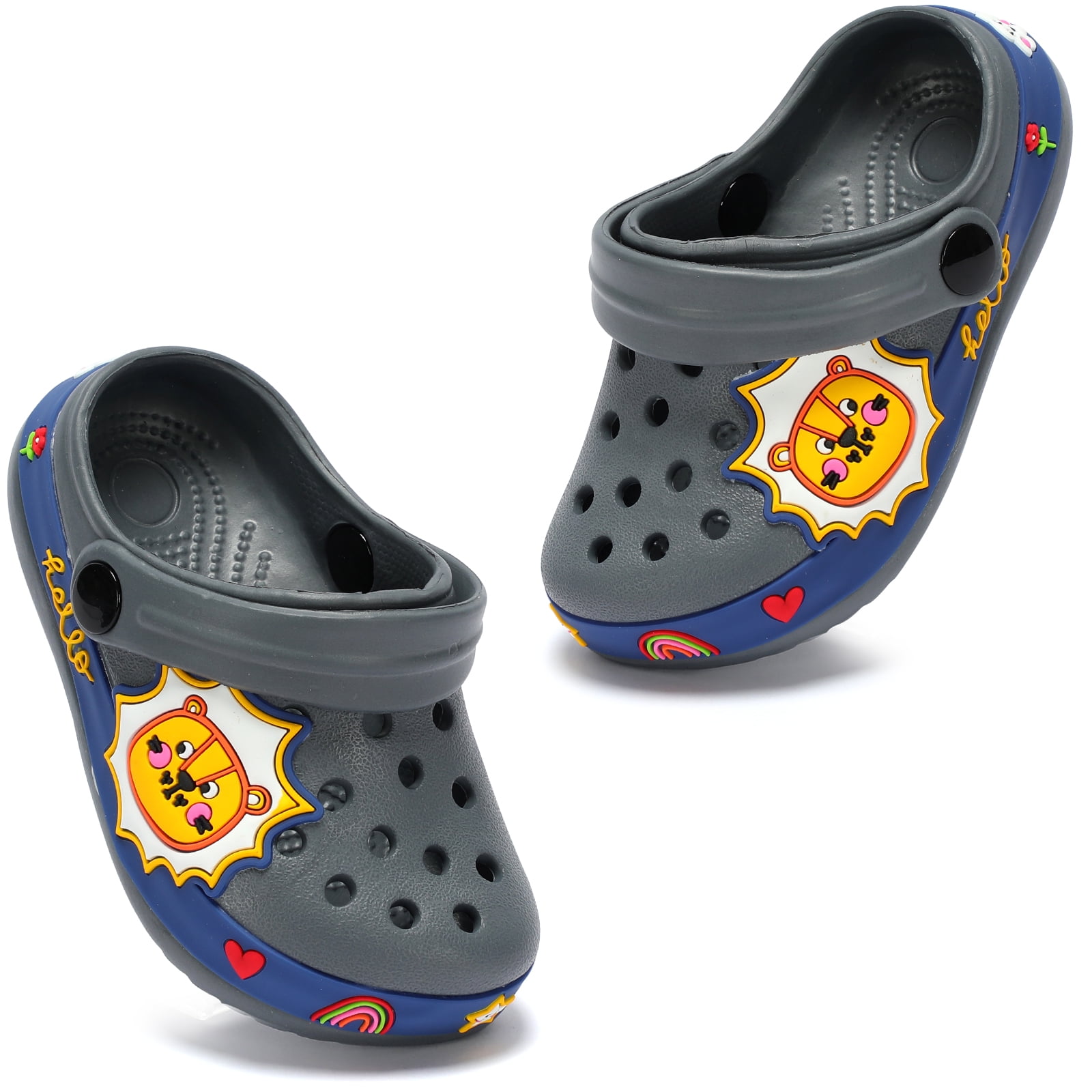 YUWOZIZ Toddler Clogs for Kids,Boys Girls Cute Cartoon Water Clogs ...