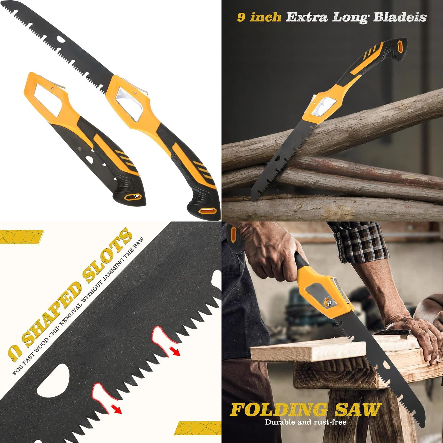 YUXAOJZ Compact Folding Camping Pruning Hand Saw - Portable Survival ...