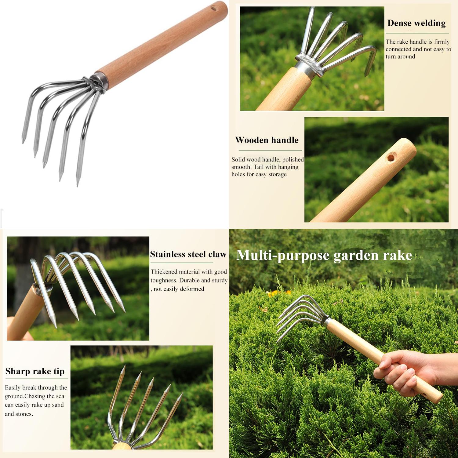 YUXAOJZ Essential Garden Tool: Efficient Cultivating Sturdy Stainless ...