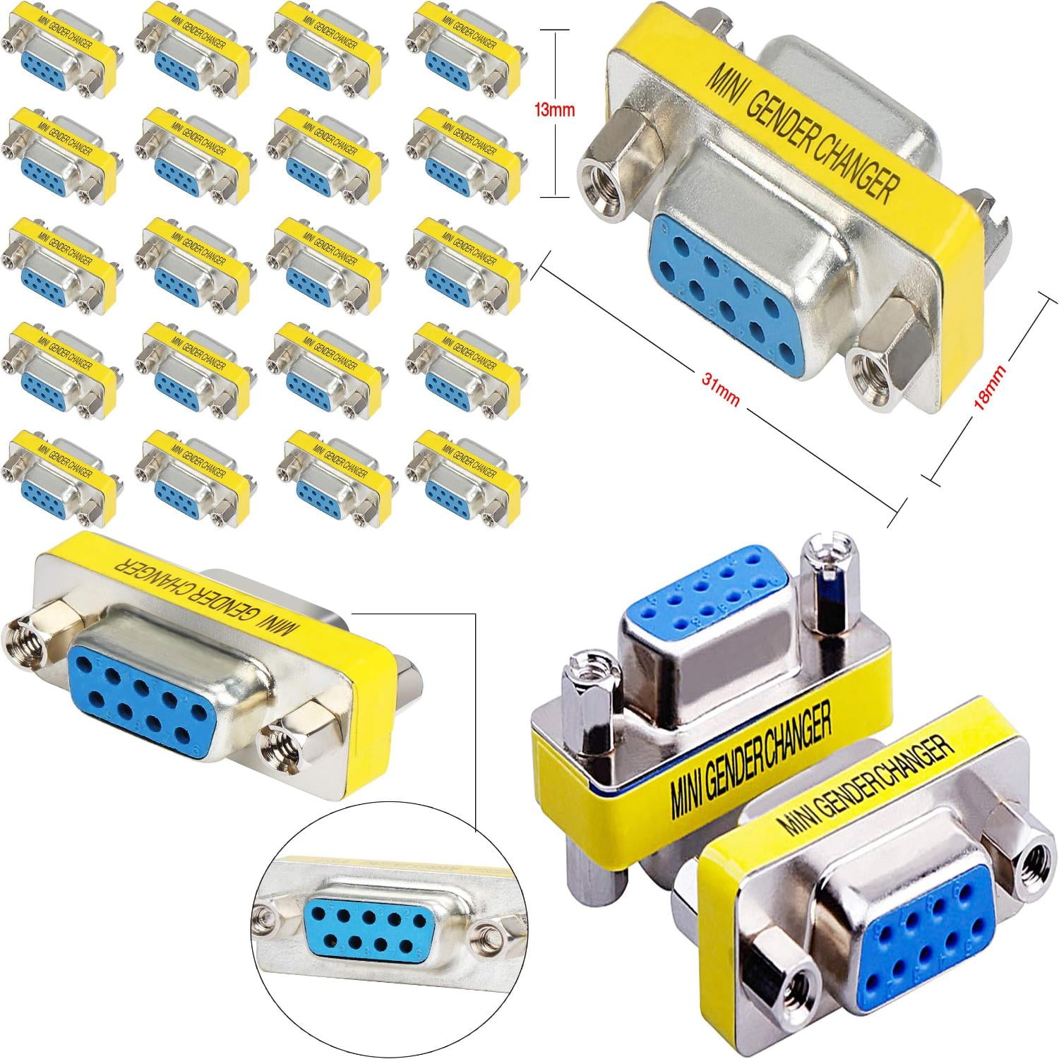 YUXAOJZ High-Quality and Reliable 20-Pack of Durable DB9 Male to Male ...