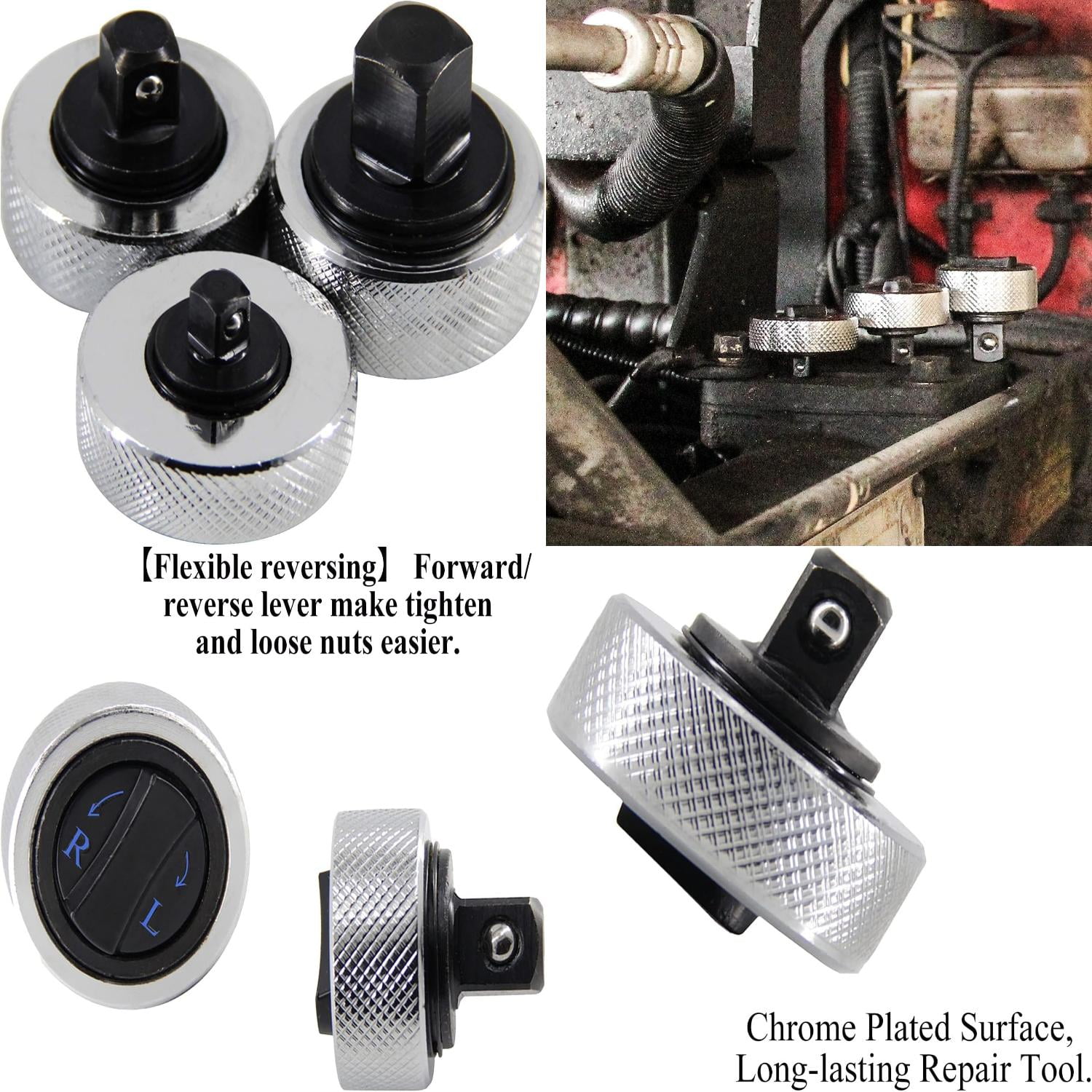 YUXAOJZ High-Quality Versatile GOSWIFT 3PC Reversible Palm Ratchet ...