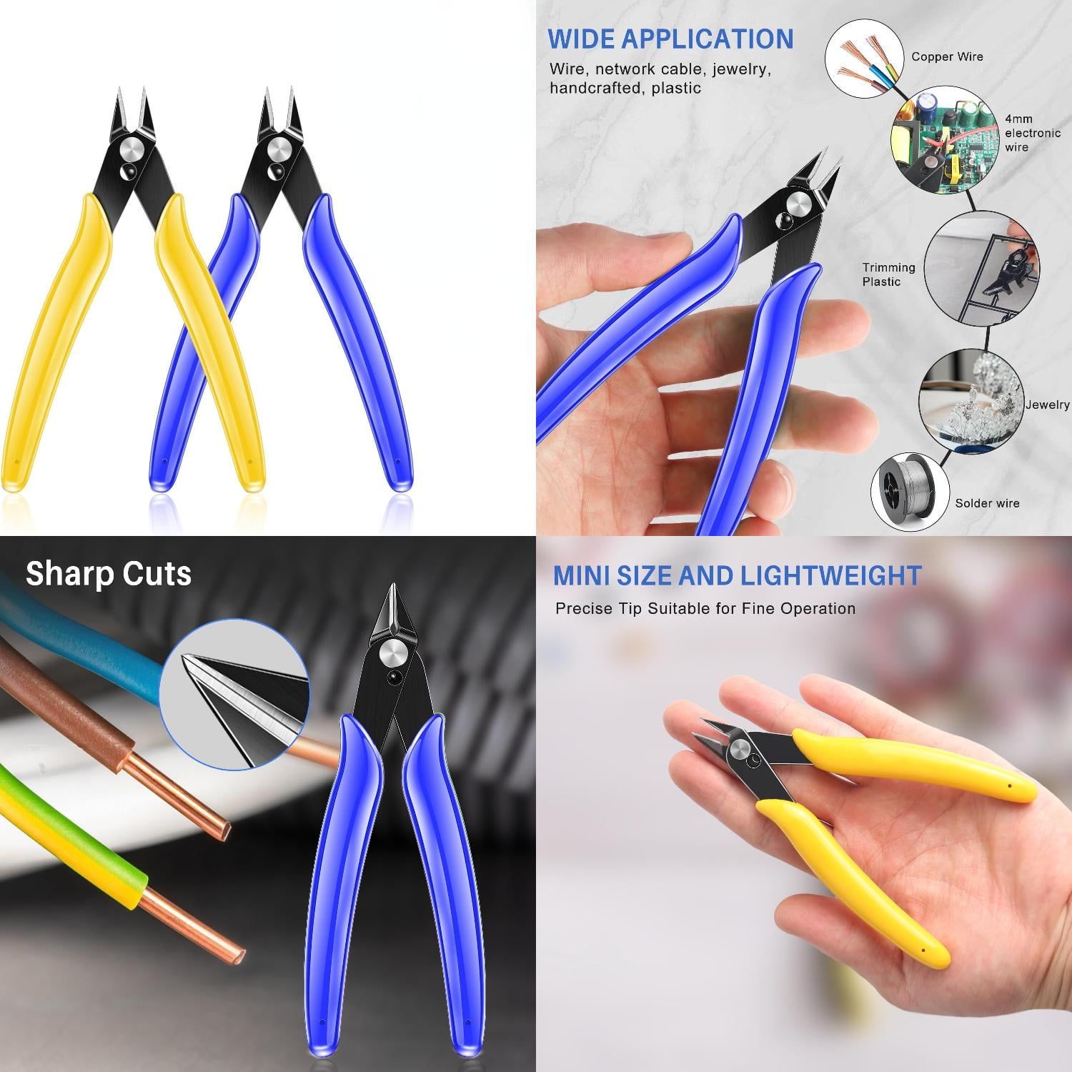 YUXAOJZ Ideal Ultra Sharp 5-inch Wire Flush Cutters for Electronics ...