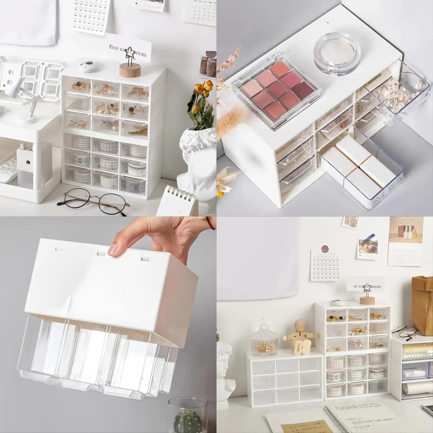 YUXAOJZ Stylish Modern Multifunctional Plastic Storage Box with 9 ...