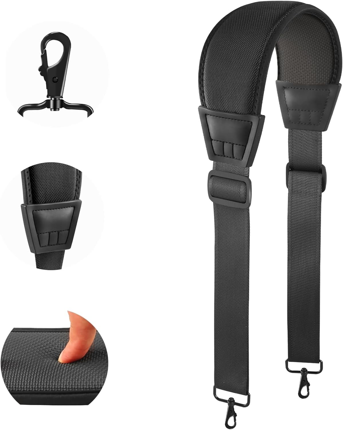 YUXNET 67" Universal Shoulder Strap, Neoprene Thick Padded Bag Strap ...