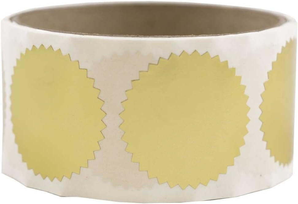 YUXNET Circle Label Wafer Seals with Serrated Edges - 1.5 Inch Diameter ...