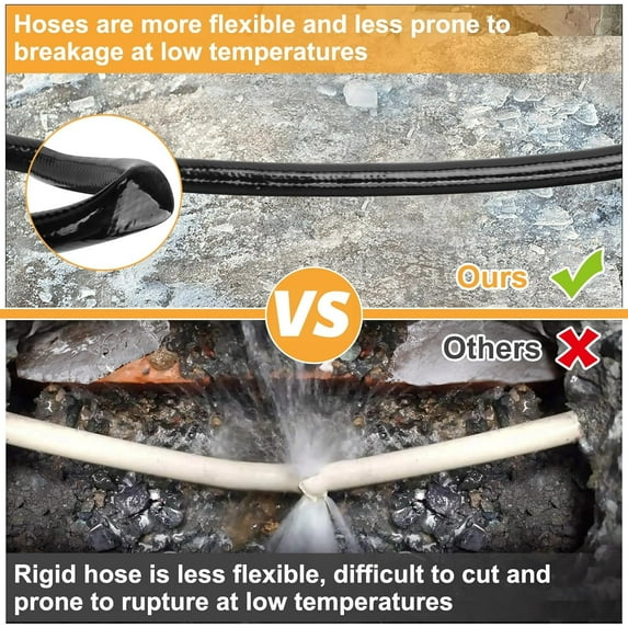 YUYAN-1/2 Inch Irrigation Tubing 50ft, PE Rigid Drip Irrigation System ...