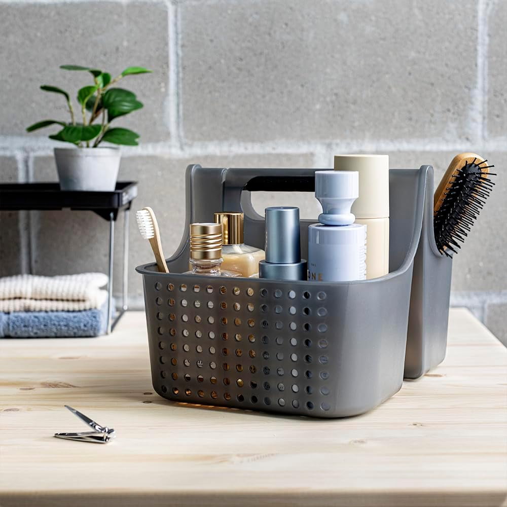YUYAN-2-Compartment Soft Grip Shower Tote for Bathroom Organization ...