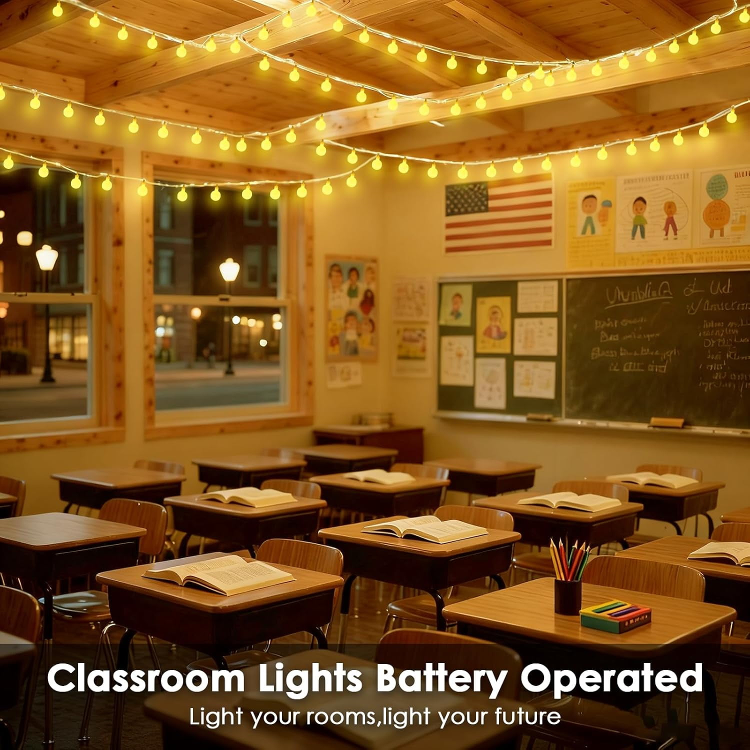 YUYAN-2 Pack Battery Operated String Lights - 52FT 120 LED Globe Fairy ...