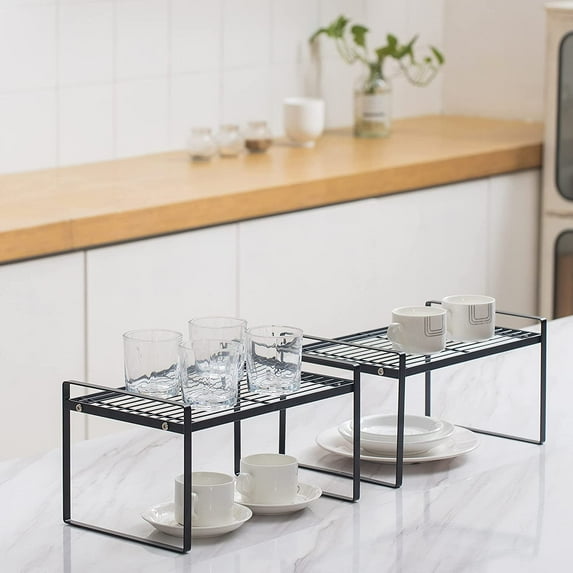 YUYAN-2 Pack Kitchen Cabinet Shelf Counter Organizer Rack Pantry ...