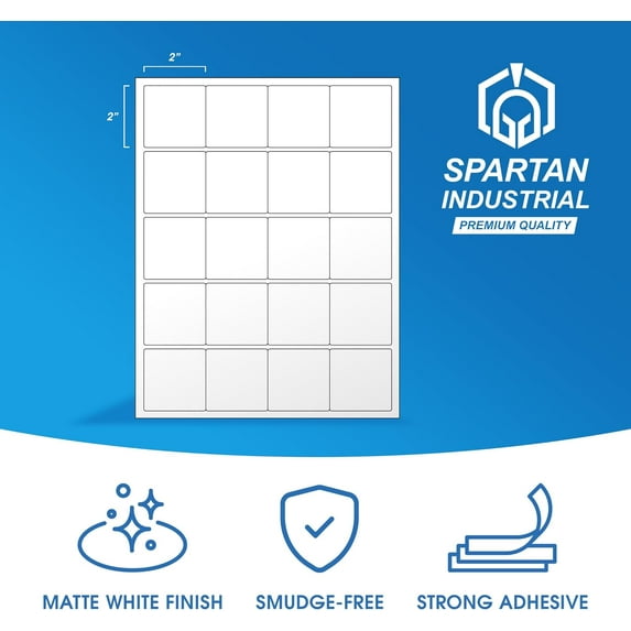 YUYAN-2" X 2" Square Printable Labels Compatible with Inkjet and Laser Printers - 100 Sheets ...